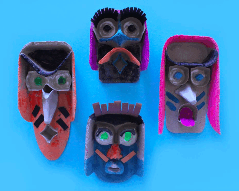 DIY Junk Masks By Mini Mad Things - KIDDO Mag