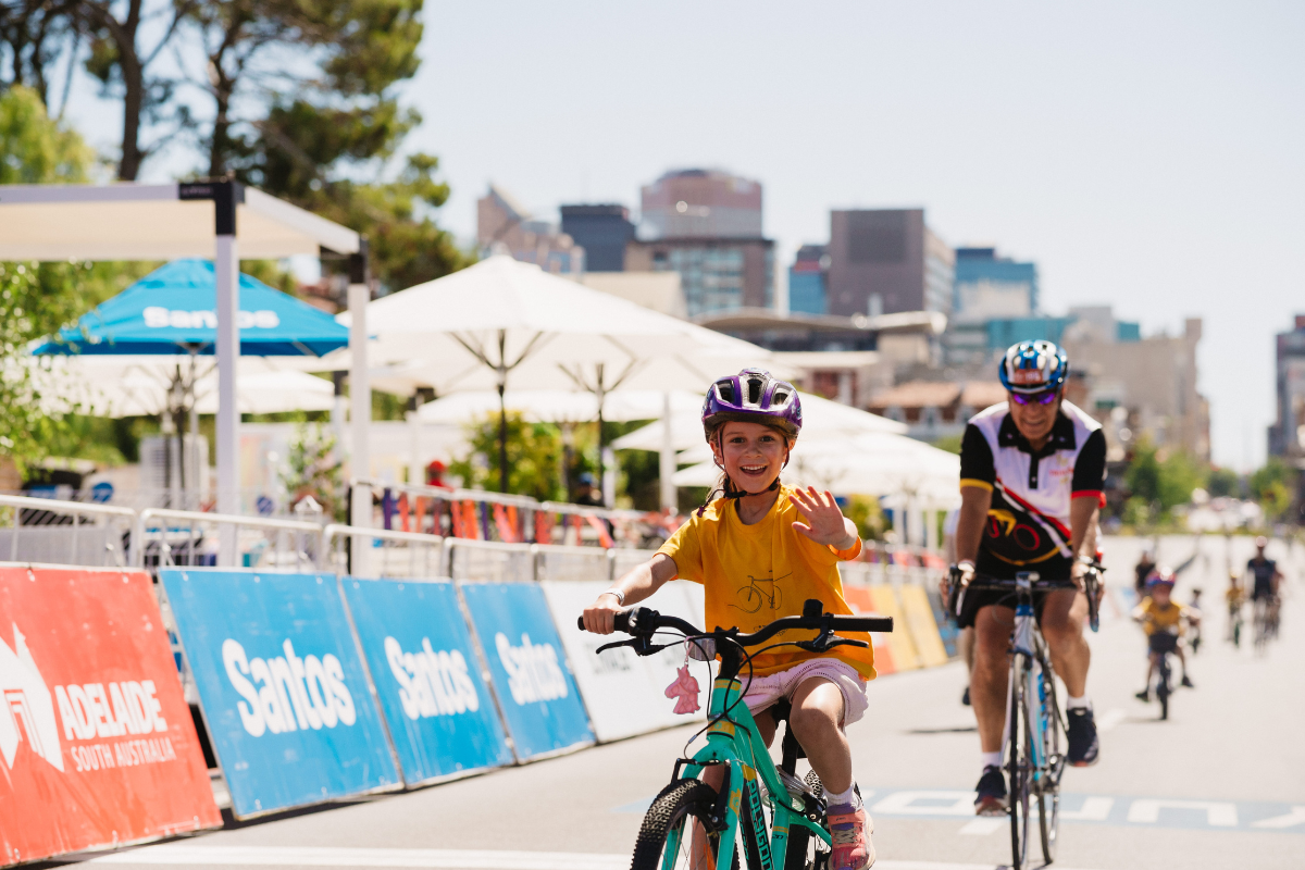Family Ride at Santos Tour Down Under | KIDDO Mag